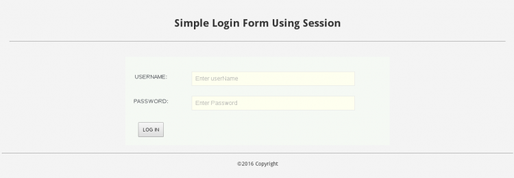 Login System Using Session | SourceCodester